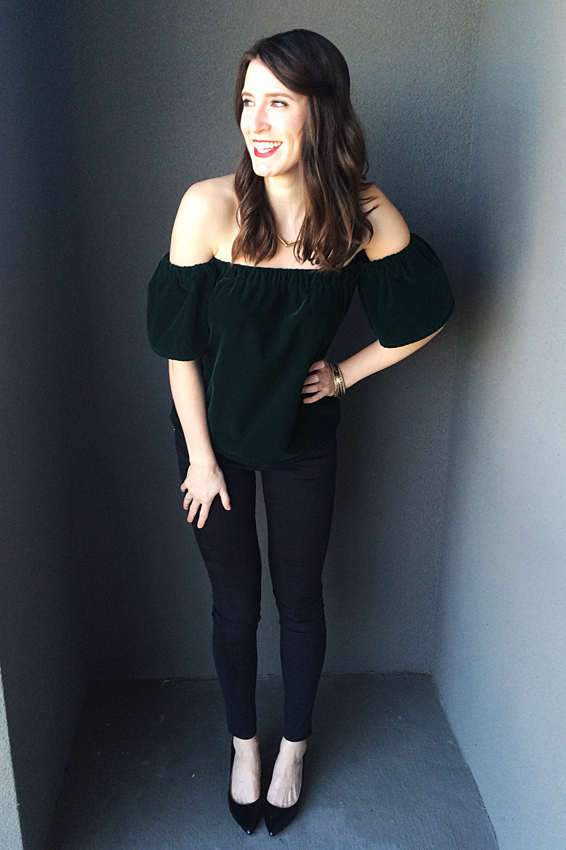 Velvet Off the Shoulder Holiday Top Sewing Tutorial – Sew Bake Decorate