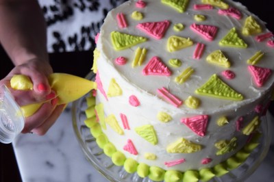80’s Patterned Birthday Cake Decorating Tutorial and Recipe – Sew Bake ...