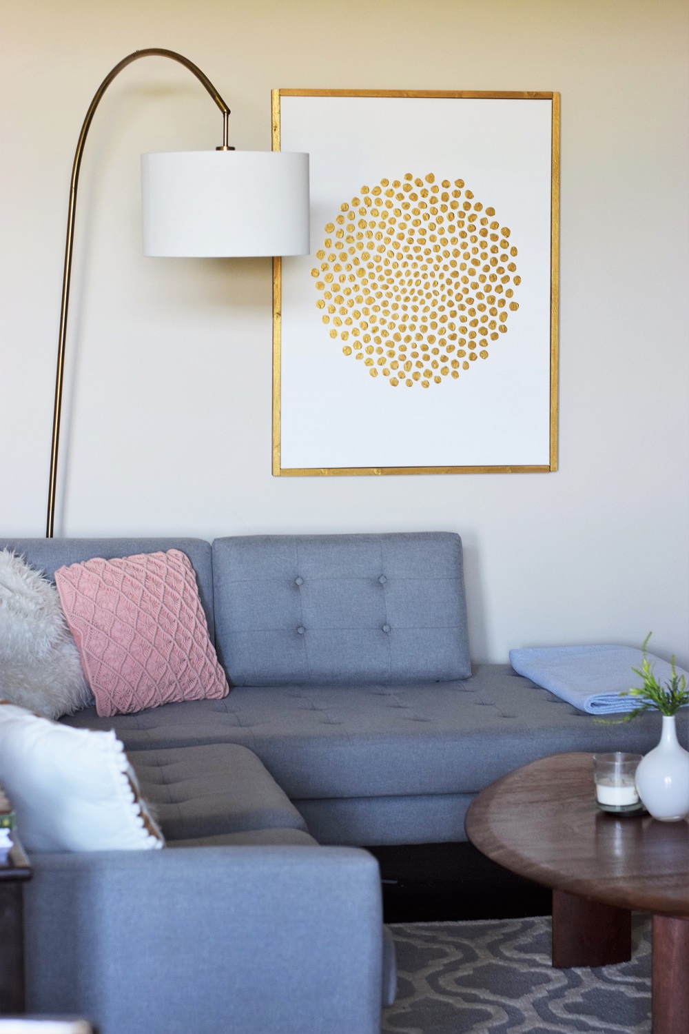 Gold Circle Artwork DIY – Sew Bake Decorate