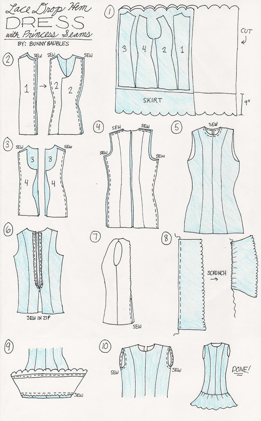 Princess Seam Dress Tutorial Princess Seams Sewing & Drafting A